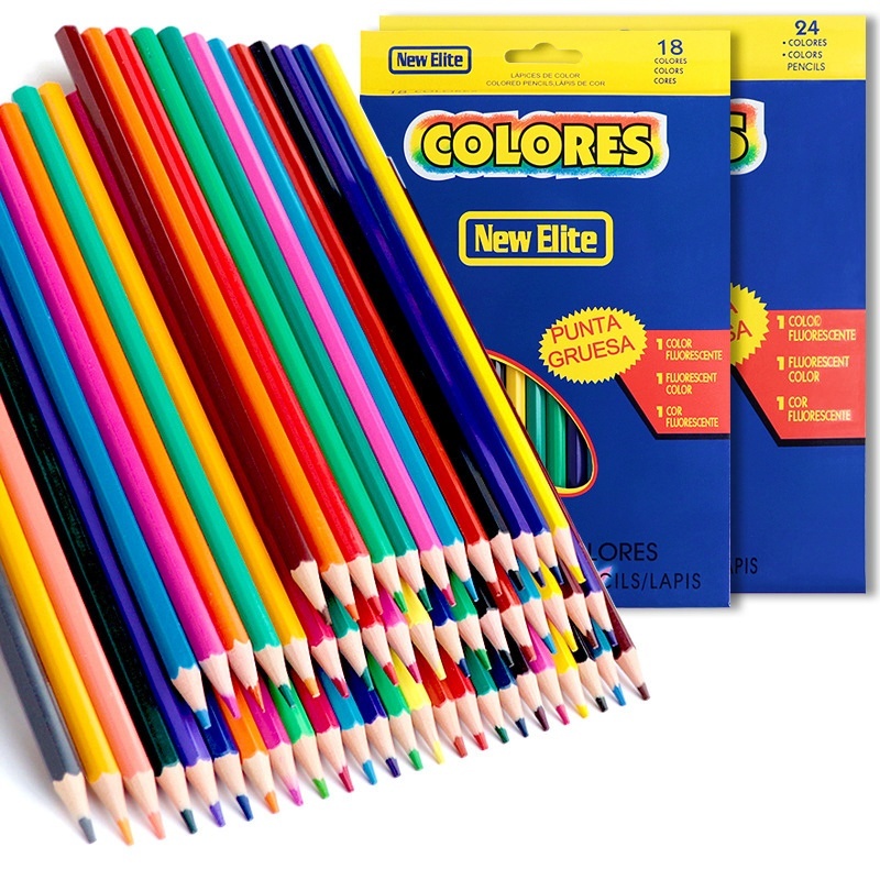 Colour Pencils for Kids Children Pensel Warna Stationary Sekolah Colour ...