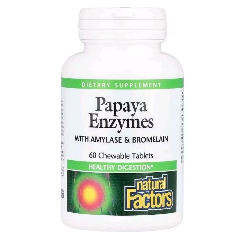 Papaya Enzymes with Amylase & Bromelain, 60-120 Chewable Tablets ...
