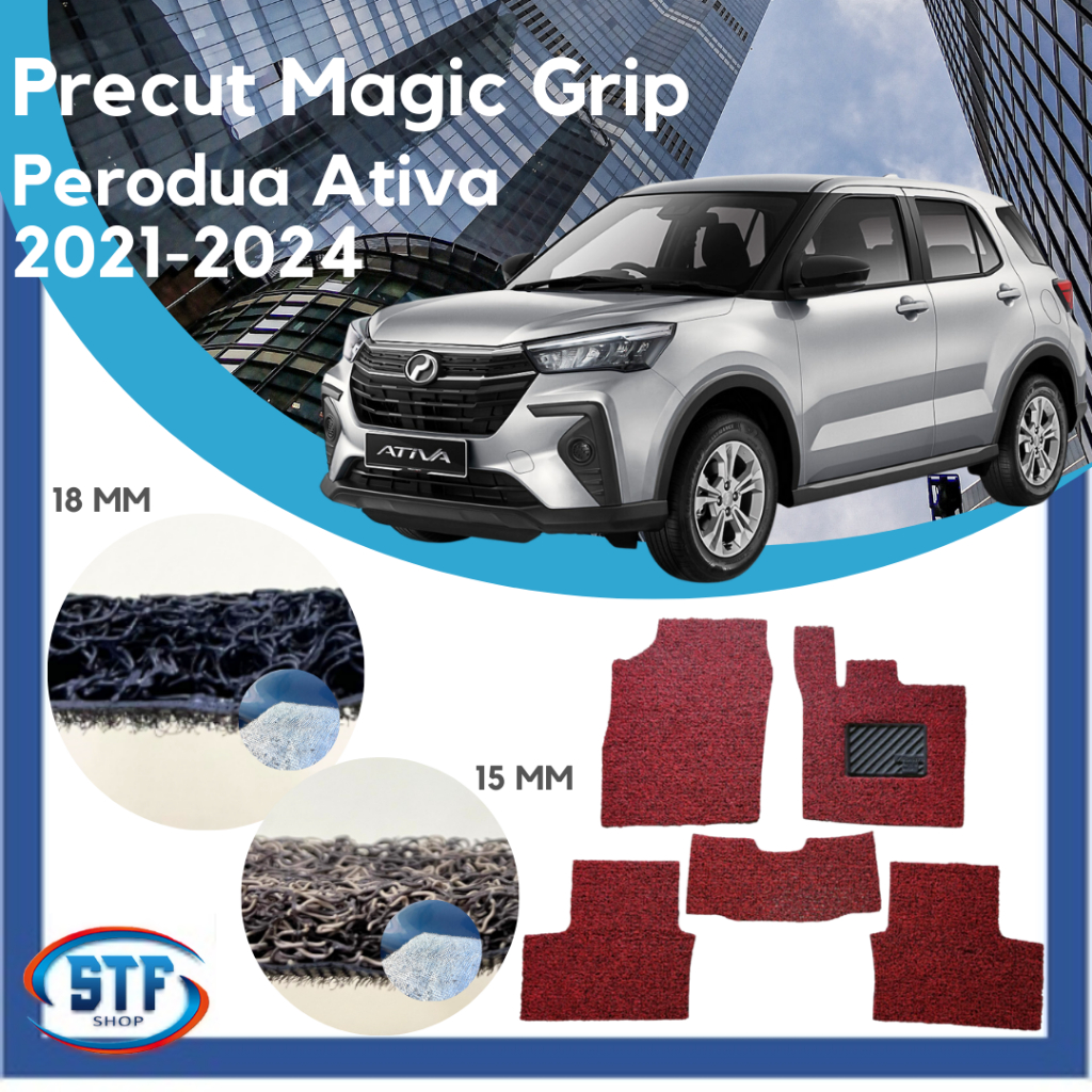 Perodua Ativa D55L OEM PRECUT PVC Carpet Magic Grip Coilmat Karpet ...