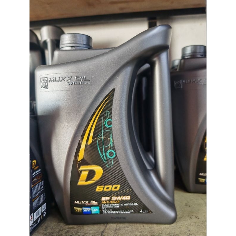 Muxx oil D600 SP5w40 Fully Synthetic | Shopee Malaysia