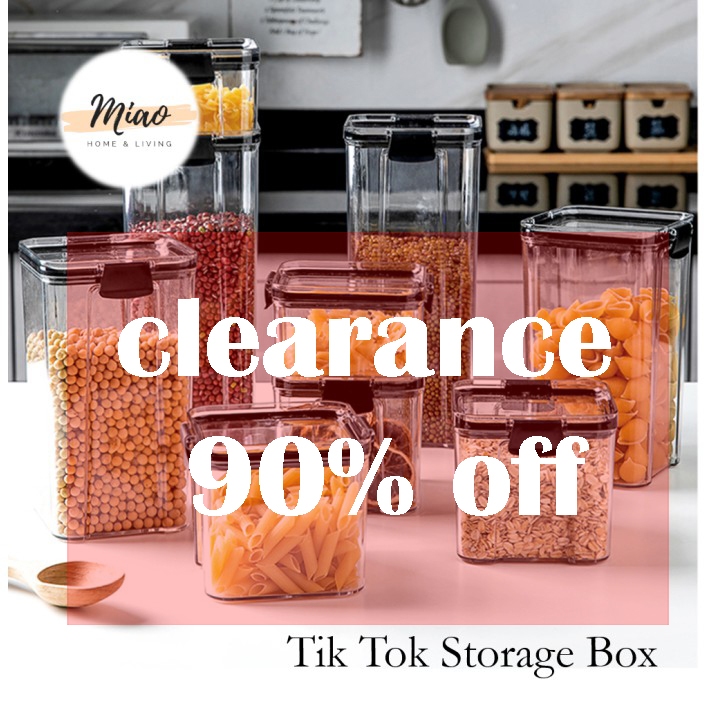 [Clearance Sale] 100% Airtight Square Plastic Container BPA FREE Food ...