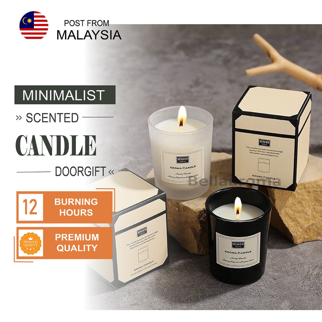 Aroma Scented Candles Natural Fragrance Soy Wax Essential Oil Birthday ...