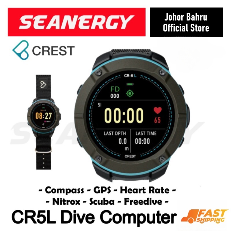 CREST CR5L Dive Computer for Scuba Diving Freedive Nitrox Heart Rate Monitor | Shopee Malaysia