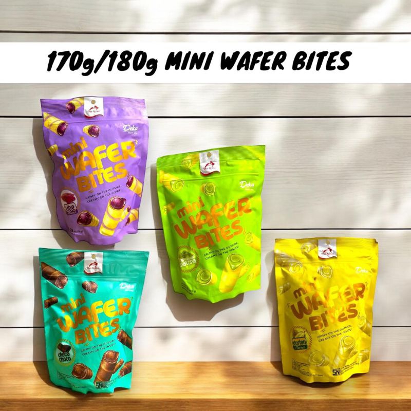 170g Deka Mini Wafer Bite Wafer Roll [Durian / Peanut Butter / Choco ...