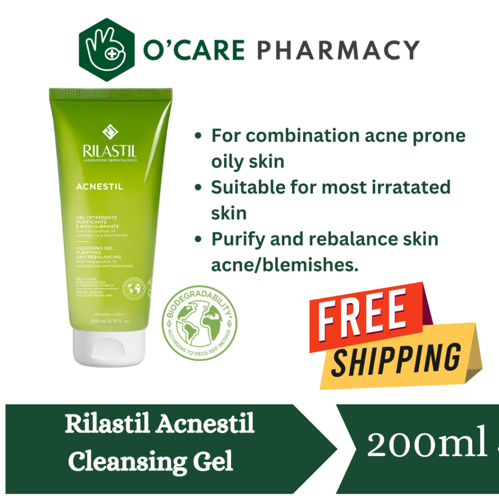 RILASTIL Acnestil Cleansing Gel (200ml) For Oily & Acne-Prone, Sensitive Skin, Purify ...