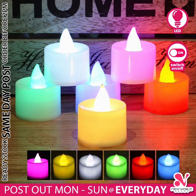 𝗙𝗥𝗘𝗘 𝗕𝗔𝗧𝗧𝗘𝗥𝗬 𝗫𝟮 》 Flicker Flameless Smokeless Romantic Mini LED Candle ...