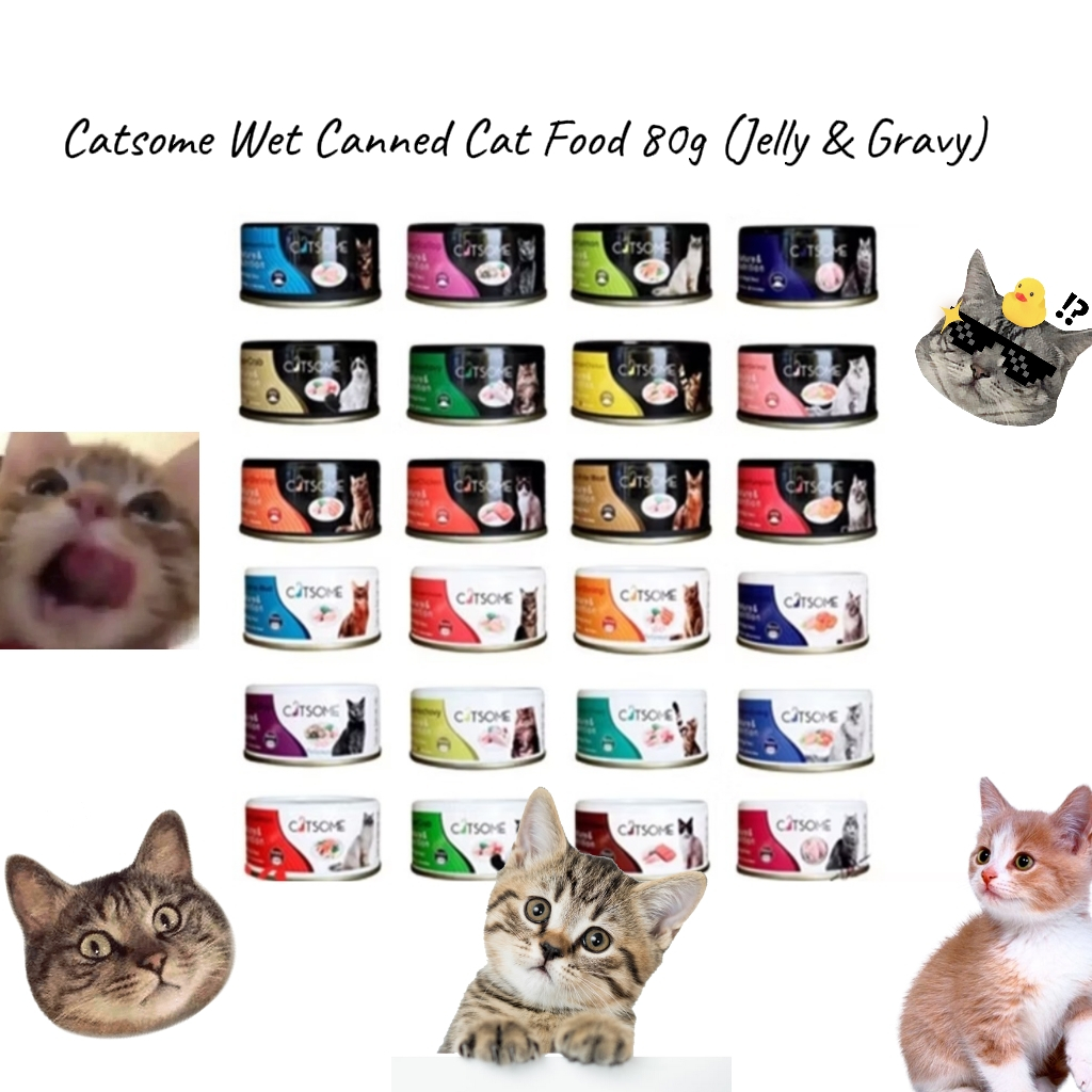 Catsome Grain Free Canned Cat Wet Food Gravy & Jelly (80g) | Shopee ...