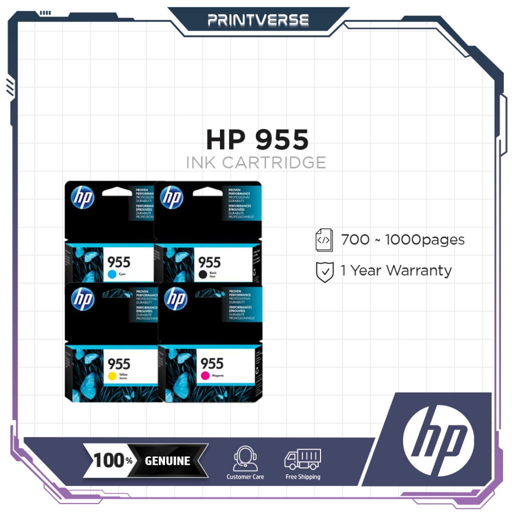 HP 955 Original Ink Cartridge Black / Cyan / Magenta / Yellow / HP ...