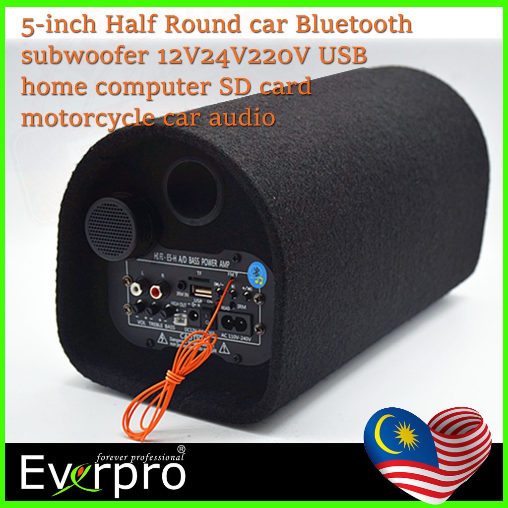 Half Round Wooden Car Motorcycle Computer Home Portable Heavy Bass ...