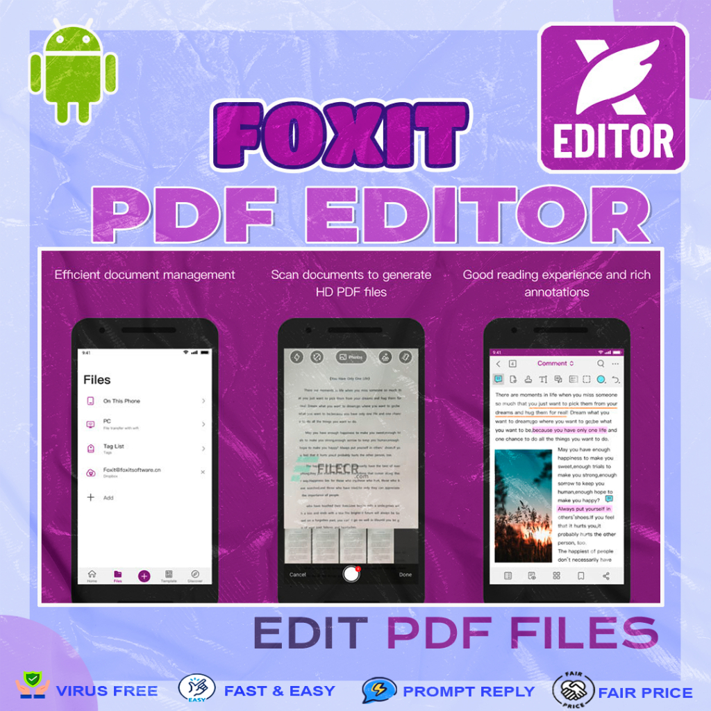 ANDROID Foxit PDF Editor MOD APK 2024 | VIP Unlocked | Edit PDF ...