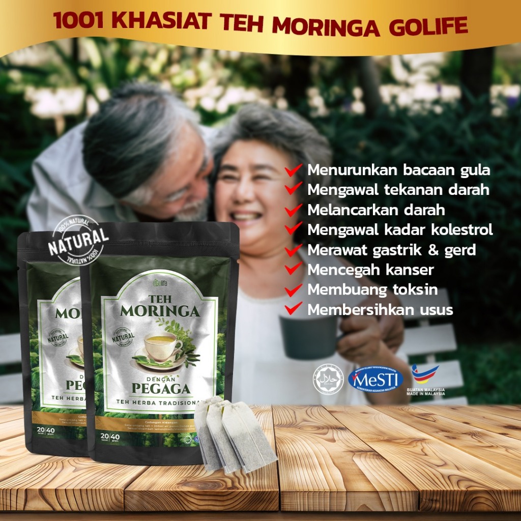 Teh Moringa Daun Kelor + Pegaga Golife | Shopee Malaysia