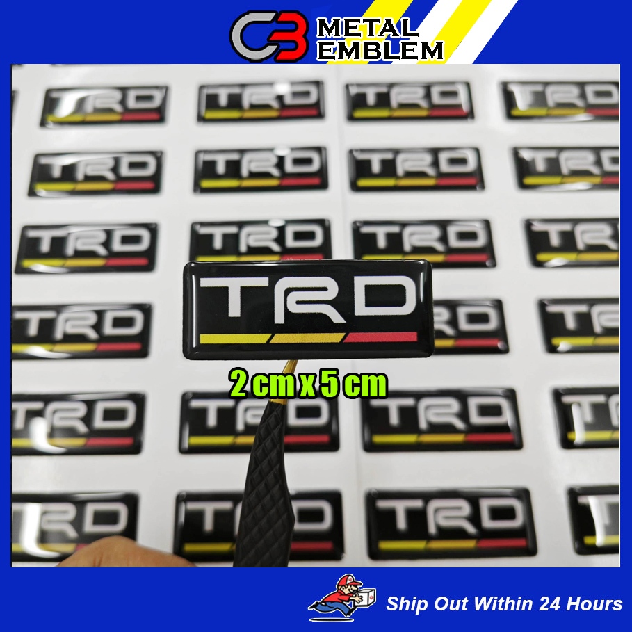 TRD TOYOTA RACING STICKER EMBLEM TRD STIKER TIMBUL / EC32 | Shopee Malaysia