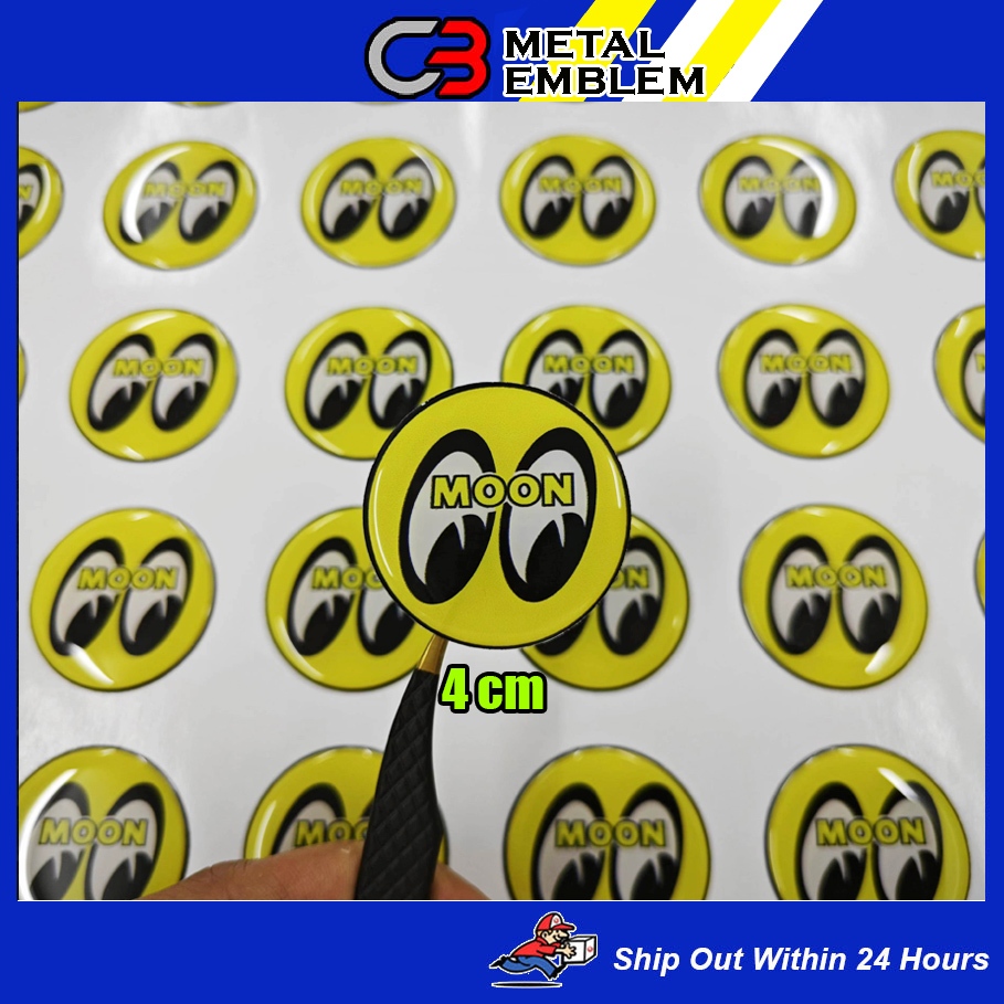 MOONEYES STICKER EMBLEM MOON STIKER TIMBUL / EC72 | Shopee Malaysia