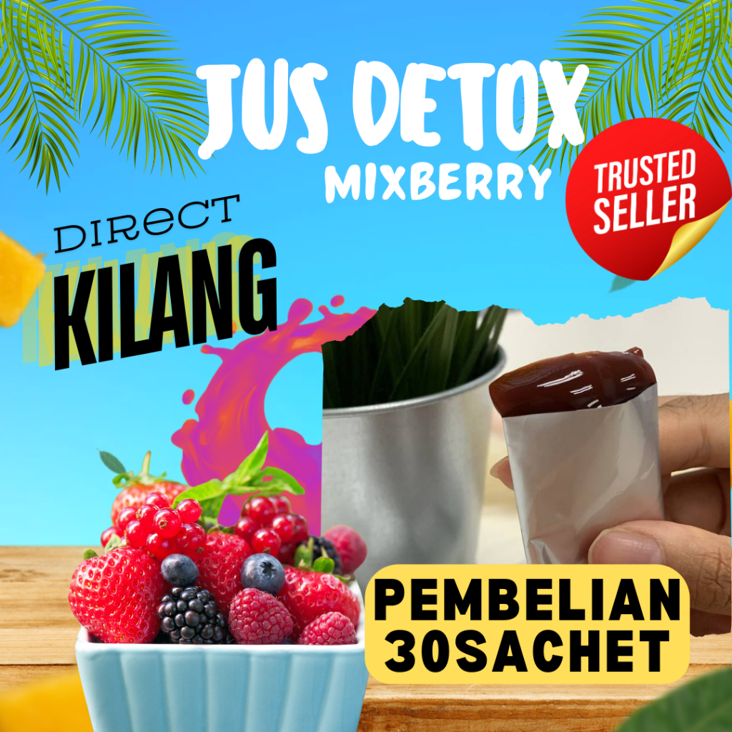(SET - 30 SACHET) JUS DETOX MIXBERRY | Shopee Malaysia