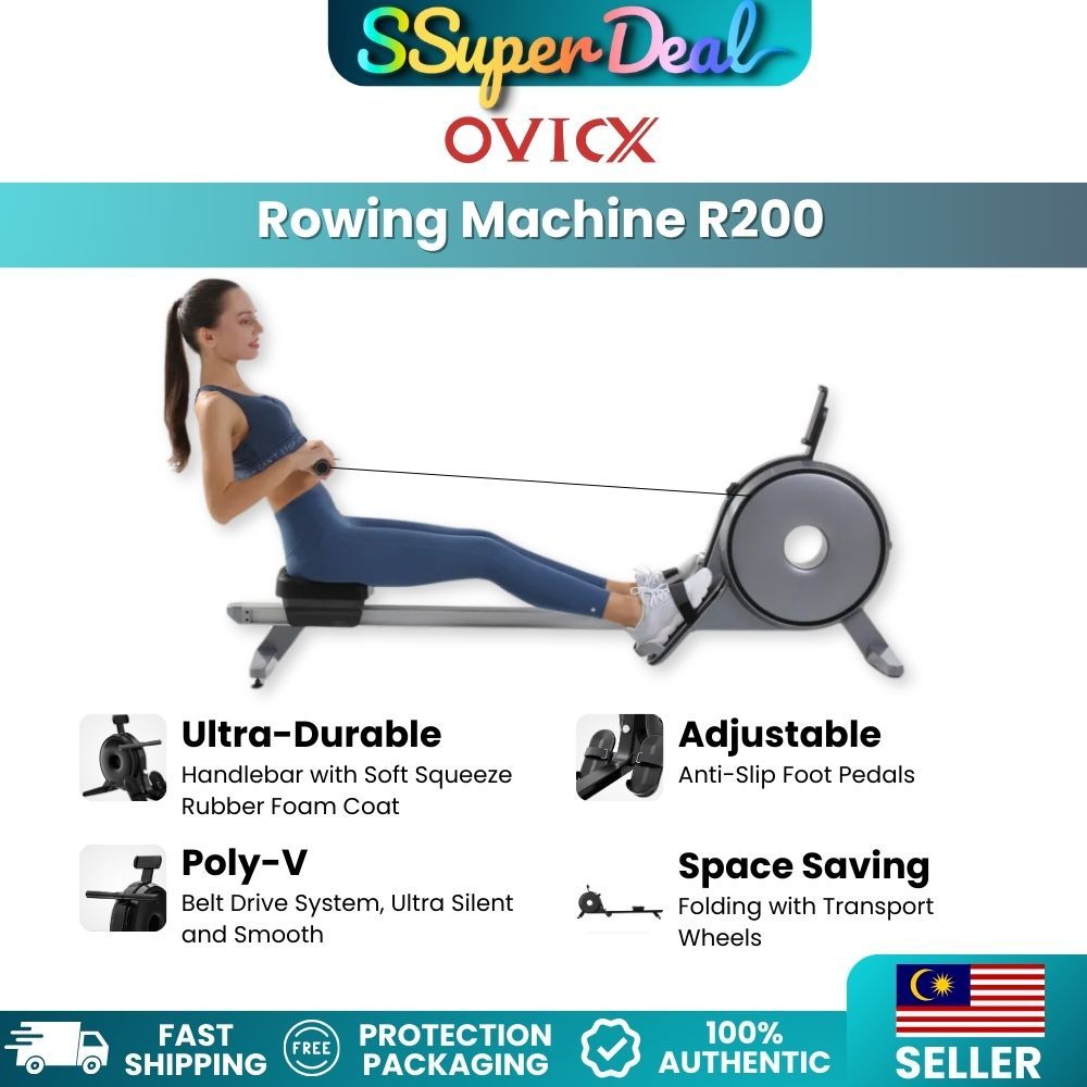 (FREE MASSAGE GUN) OVICX R200 Single Track Foldable Indoor Poly-V Belt ...