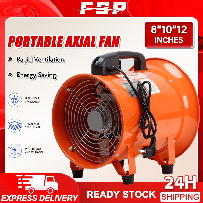 Exhaust Fan 8/10/12 Inch Industrial Powerful Axial Flow Fan with 10m ...