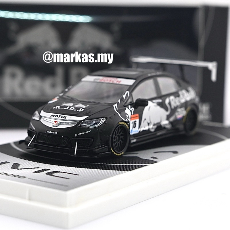 TIME MICRO 1/64 HONDA CIVIC FD2 MODIFIED VERSION RED BULL SILVER LIVERY | Shopee Malaysia