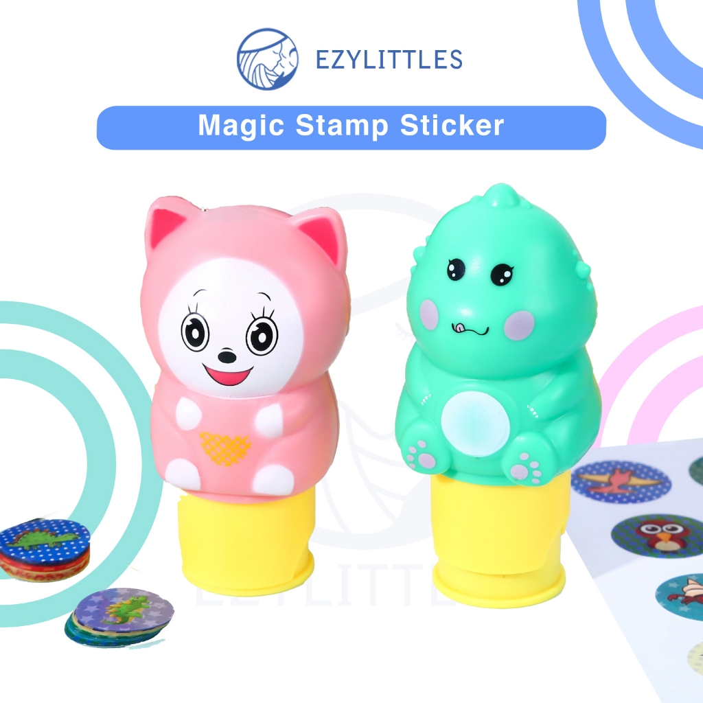EZYLITTLES Magic Stamp Sticker Kid Seal Toys Picture Book Education ...