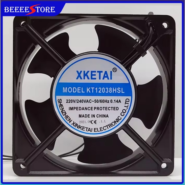 XKETAI KT12038HSL AC 220V 0.1A 120x120x38mm 2-Wire Server Cooling Fan | Shopee Malaysia