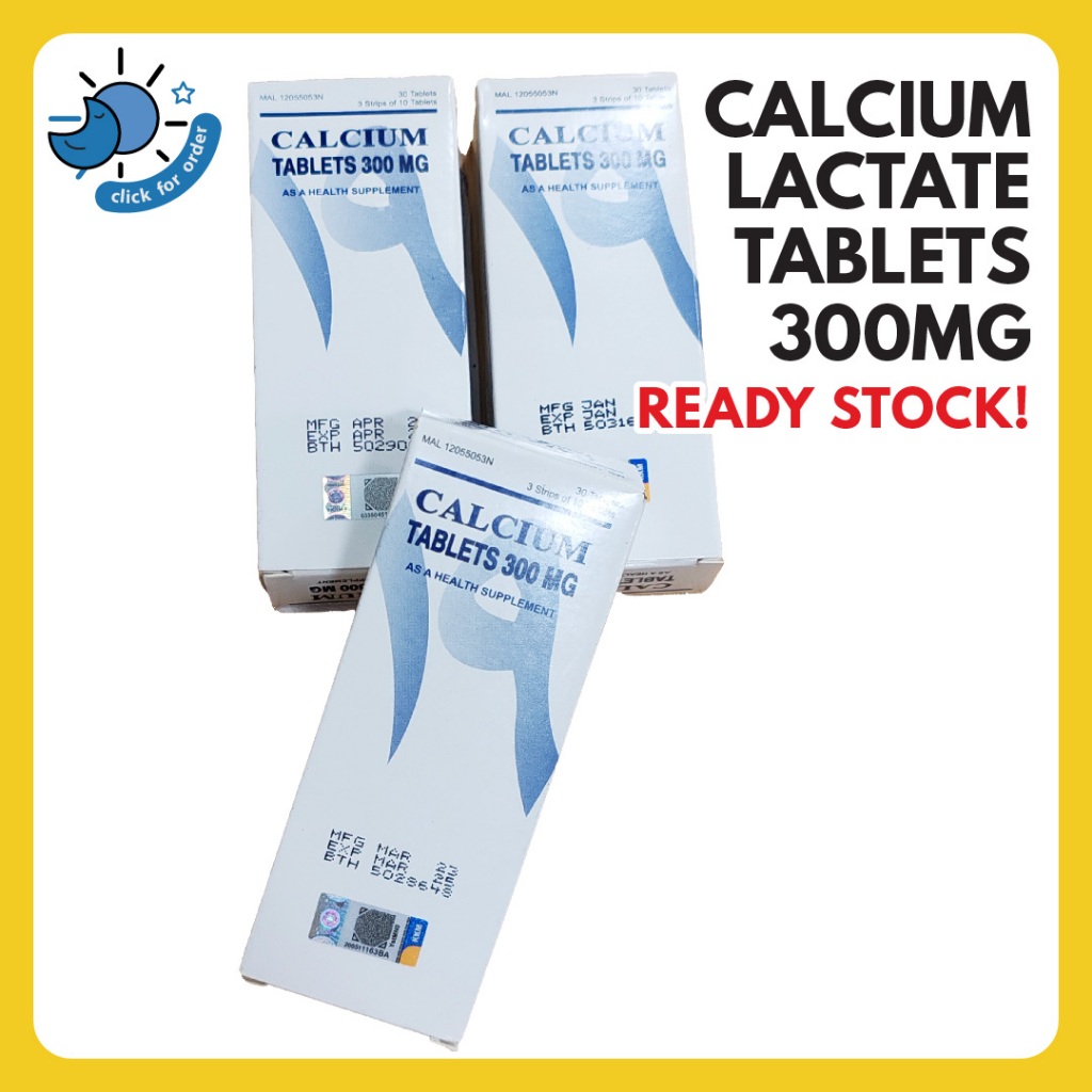 FAST CLEARANCE READY STOCK Calcium Lactate 300mg Tablet (1 Strip only ...