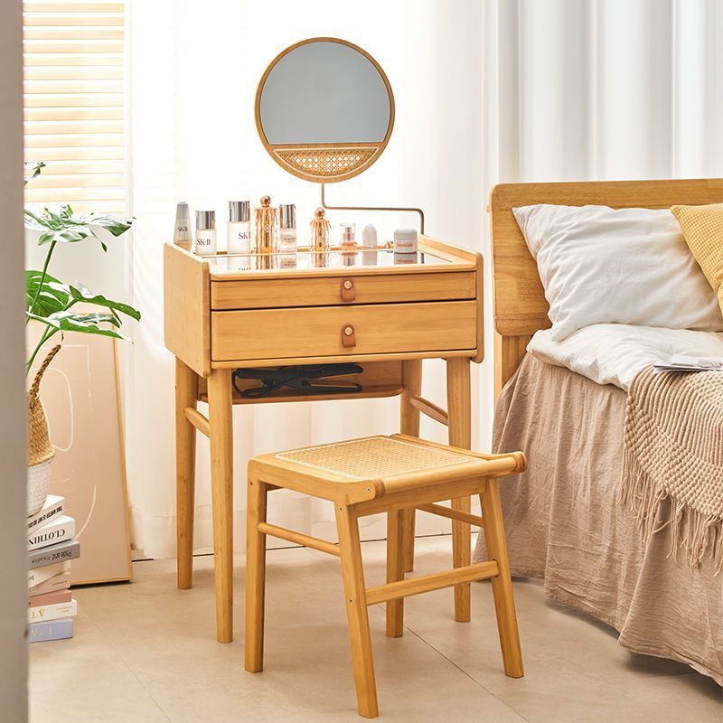 Japanese style dressing table bedroom desk bedside table light luxury ...