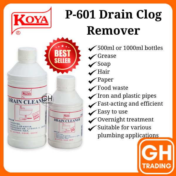 KOYA P-601 Drain Clog Remover Heavy Duty Drainage Clog Remover Drain ...