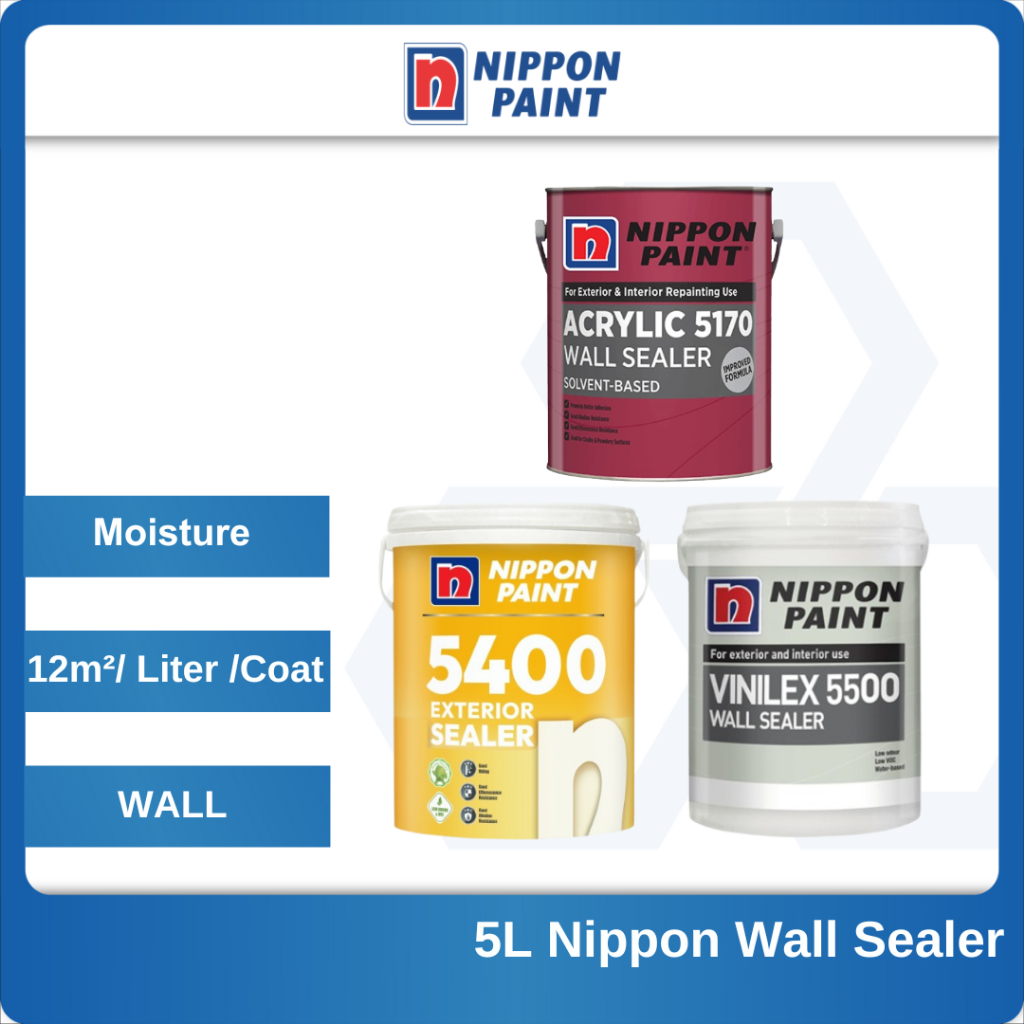 NIPPON 5 L liter 5170 5400 5500 Vinilex Wall Sealer | Shopee Malaysia