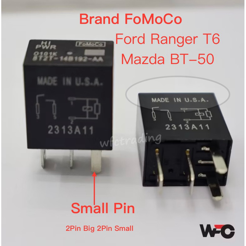 Ford Ranger T6 FoMoCo Lamp Relay Air Cond Relay Ford Ranger T6 T7 T8 ...