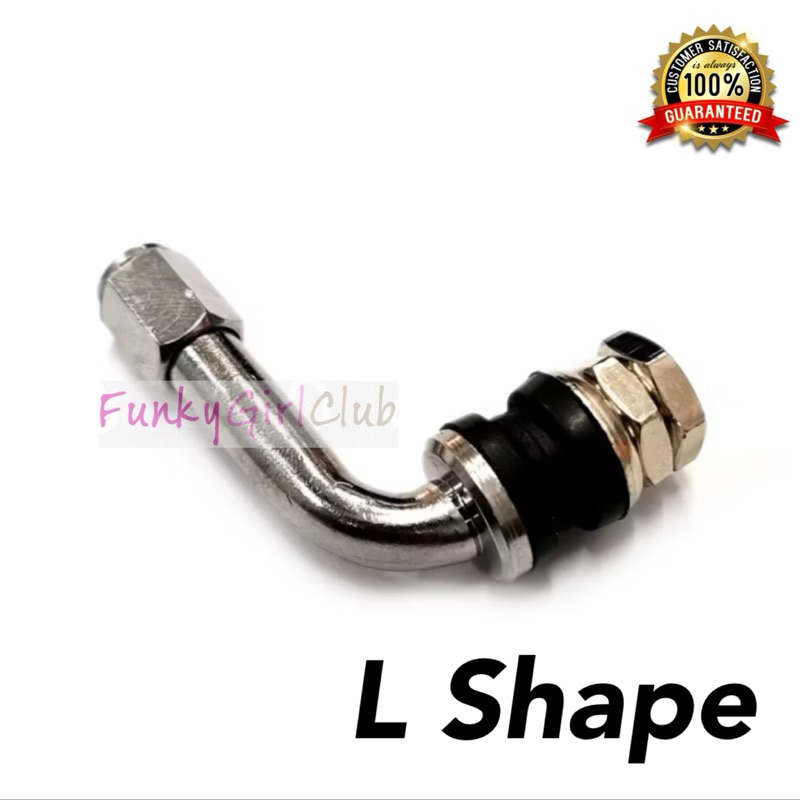 1 PCS TUBELESS HEAD L SHAPE VALVE KEPALA TUBE BELOK TAYAR TYRE VS125 ...