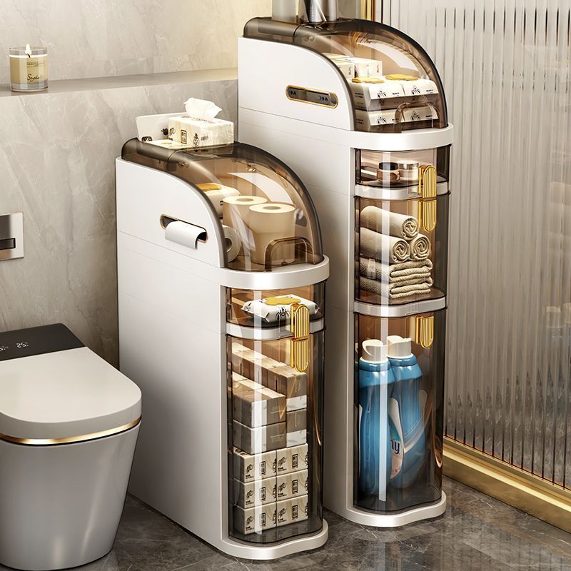 Toilet crevice storage cabinet drawer style toilet shelf narrow crevice ...