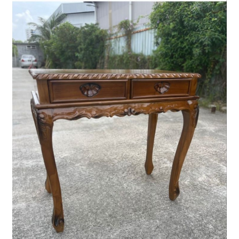 meja console kayu jati/console table living room kayu jati | Shopee ...