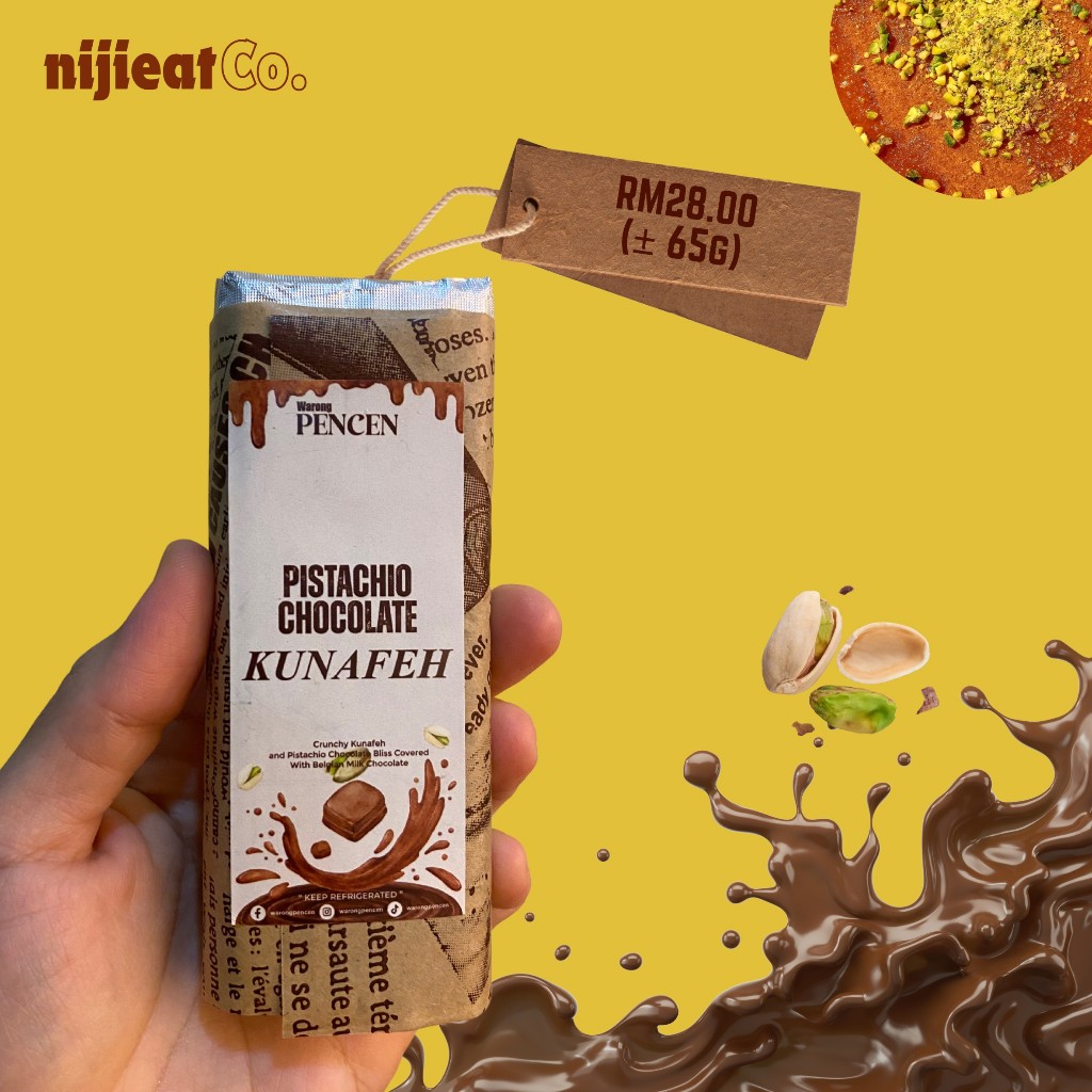 Coklat Kunafa Viral (Inspired) Pistachio Chocolate Kunafeh | Shopee ...
