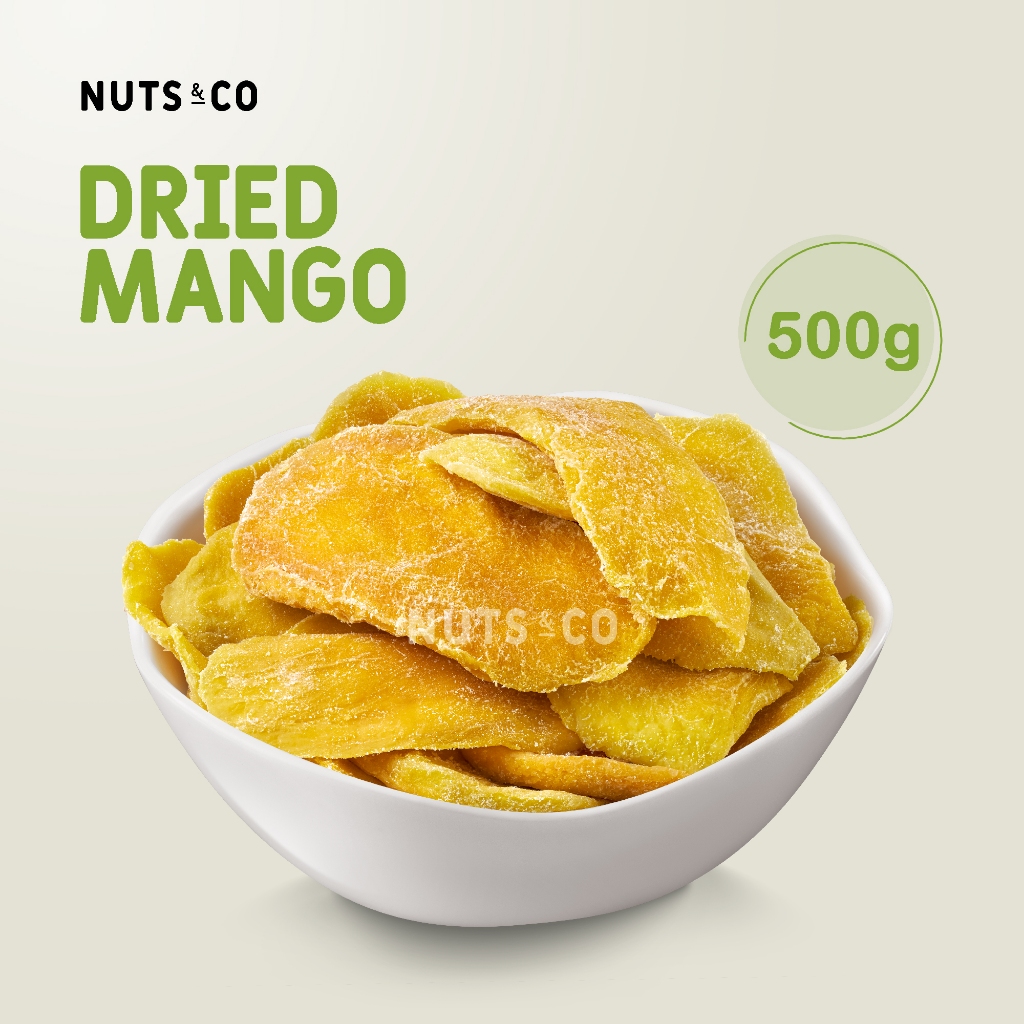 Nuts & Co Dried Mango 500g/1KG Buah Mangga Kering 芒果干 Halal Ready to ...