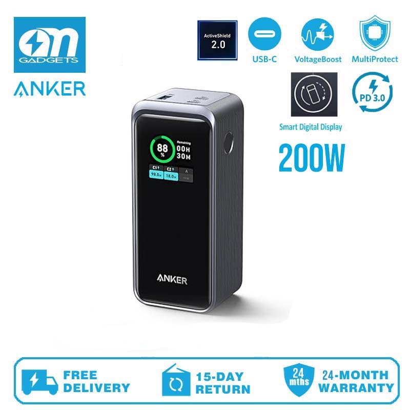 Anker A1336 Prime Power Bank, 20,000mAh Portable Charger with 200W ...