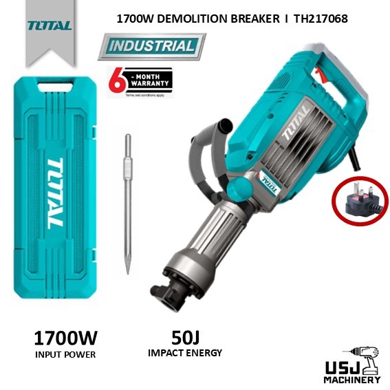 TOTAL SDS HEX DEMOLITION BREAKER I TH217068 I 1700W I 50J I 6 MONTH ...