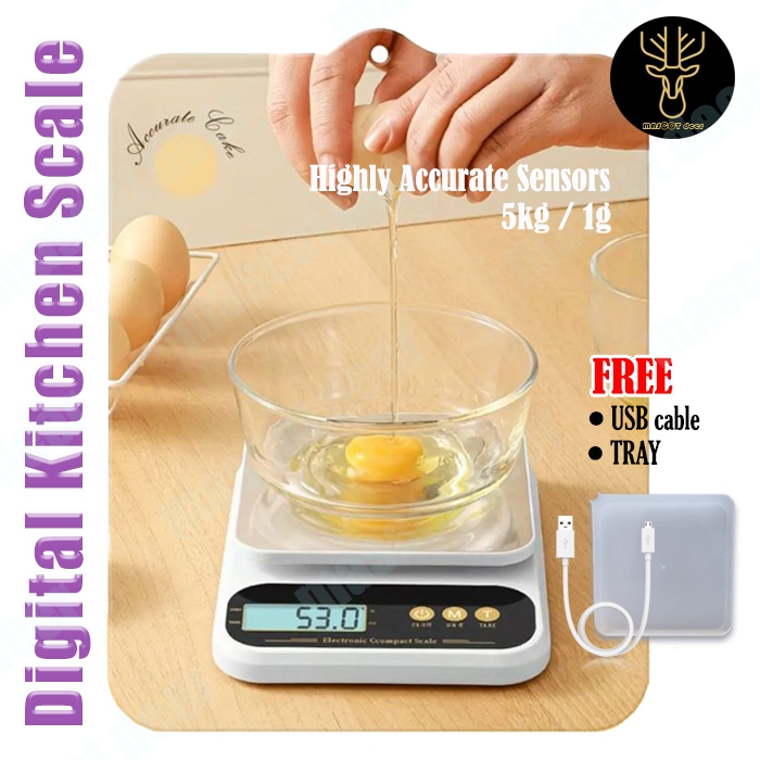 LCD Digital Scales 5kg/1g Mini Electronic Grams Weight Balance Scale ...