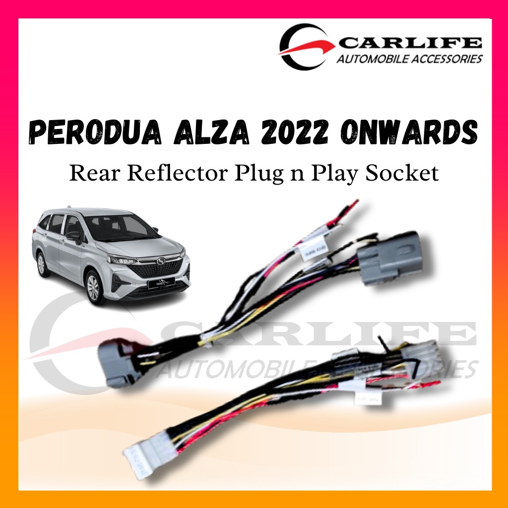 Perodua Alza 2022 Onwards Rear Bumper Reflector Plug and Play Socket ...