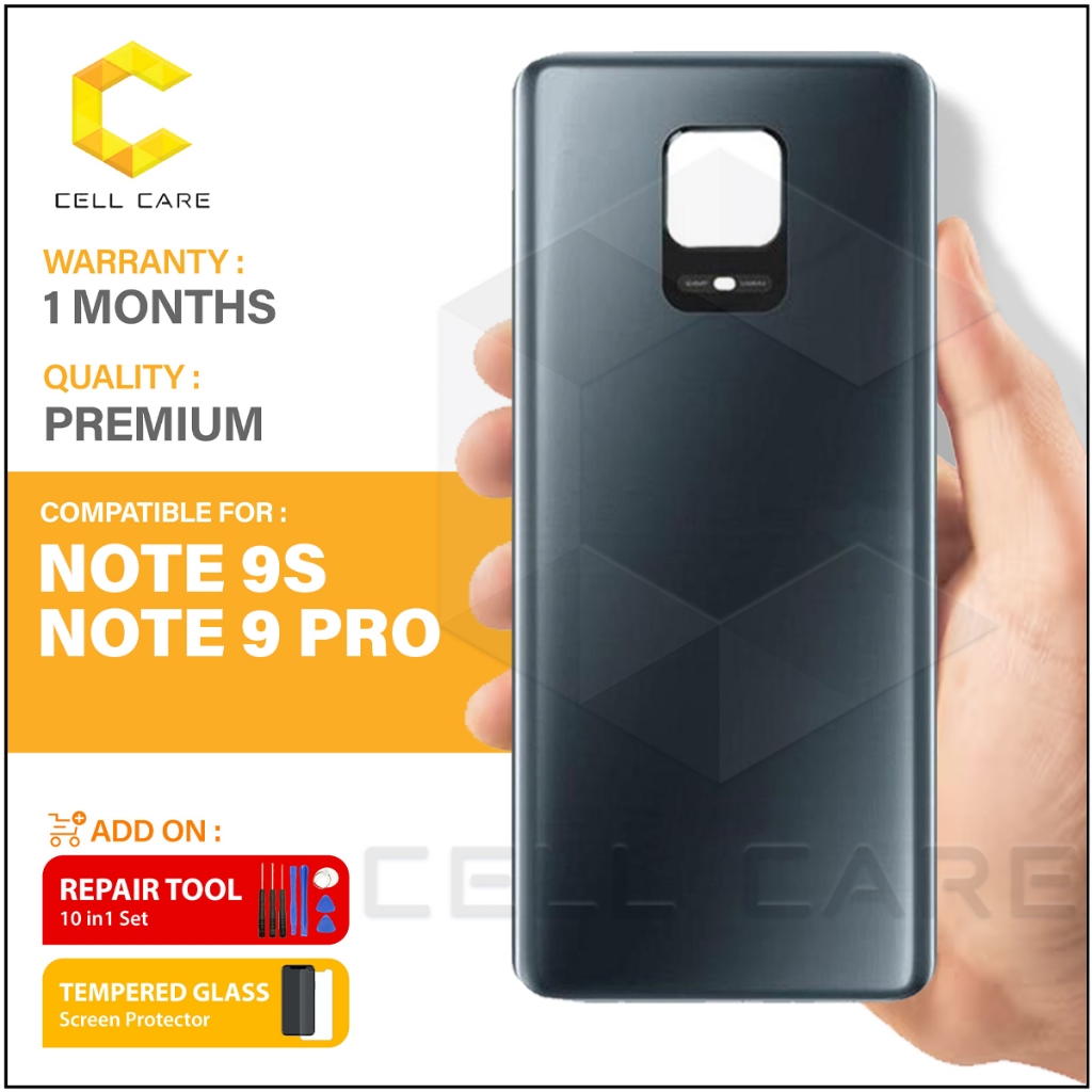 Back Battery Cover Glass For REDMI NOTE 9S / REDMI NOTE 9 PRO (No Logo ...