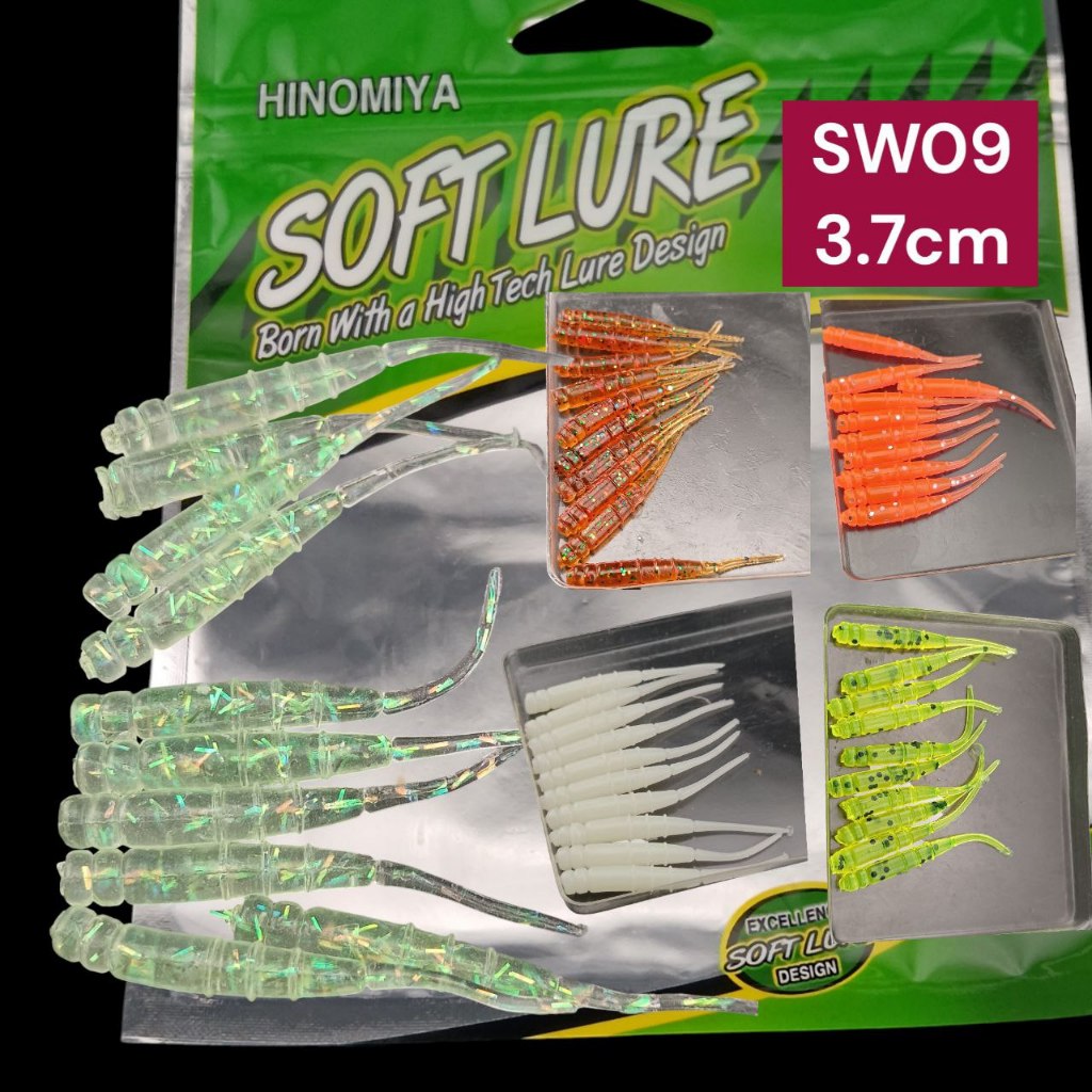 Hinomiya SW09 Fishing Soft plastic Lure AJING ULTRALIGHT 3.7cm | Shopee Malaysia