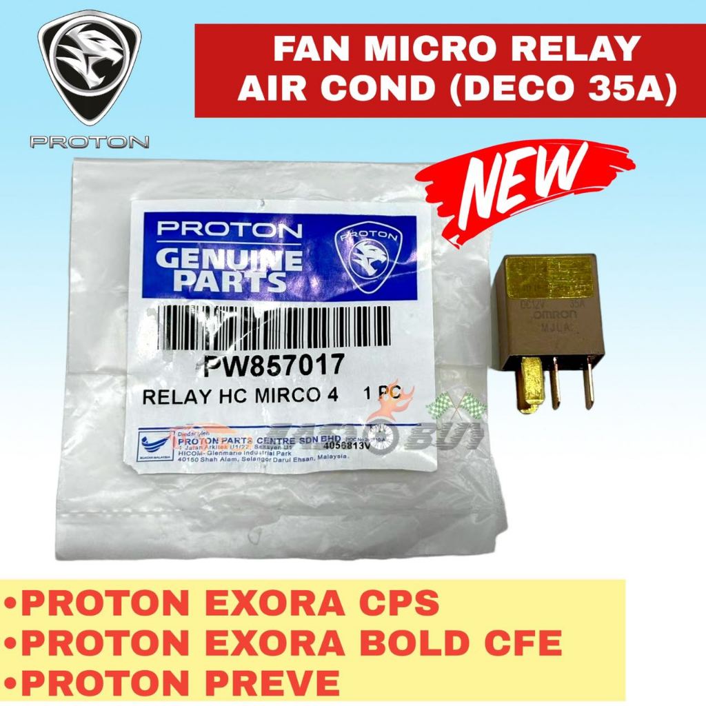 ORIGINAL PROTON 4PIN FAN MICRO RELAY 12V 35A AIR COND POWER RELAY ...