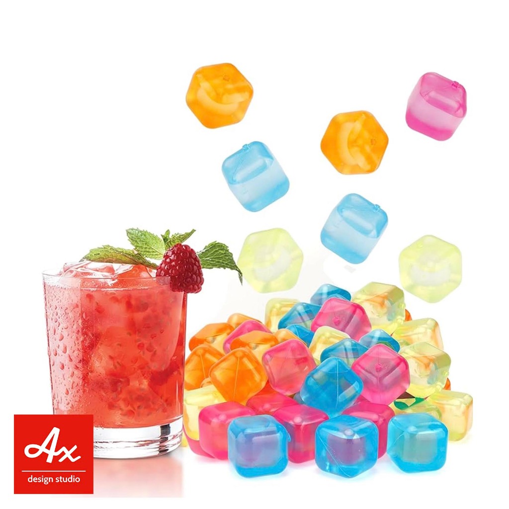 Reusable Plastic Ice Cubes - Quick-Freeze, Easy-to-Clean, Refreezable ...