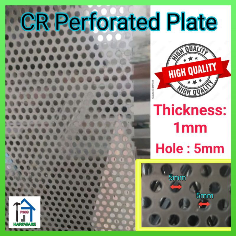 5mm Hole (Mild Steel) CR Perforated/ Papan Besi Lubang Thickness 1.00mm ...