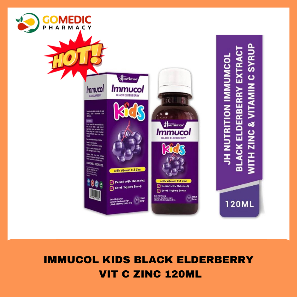 IMMUCOL KIDS BLACK ELDERBERRY VIT C ZINC 120ML | Shopee Malaysia