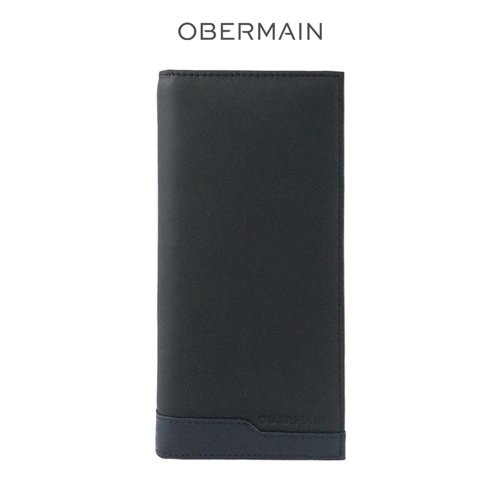 OBERMAIN RFID Long Wallet / Genuine Leather / Black / OBW223G3 ...