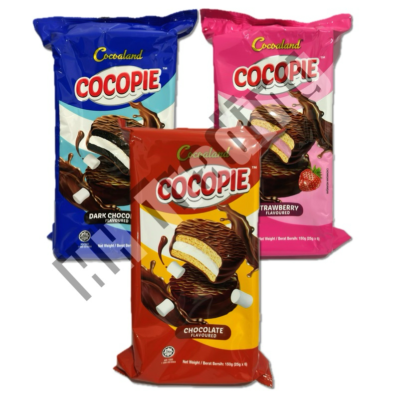 25g x 6’s COCOALAND COCOPIE CHOCOLATE PIE WITH MARSHMALLOW / PAI COKLAT (DARK CHOCOLATE ...