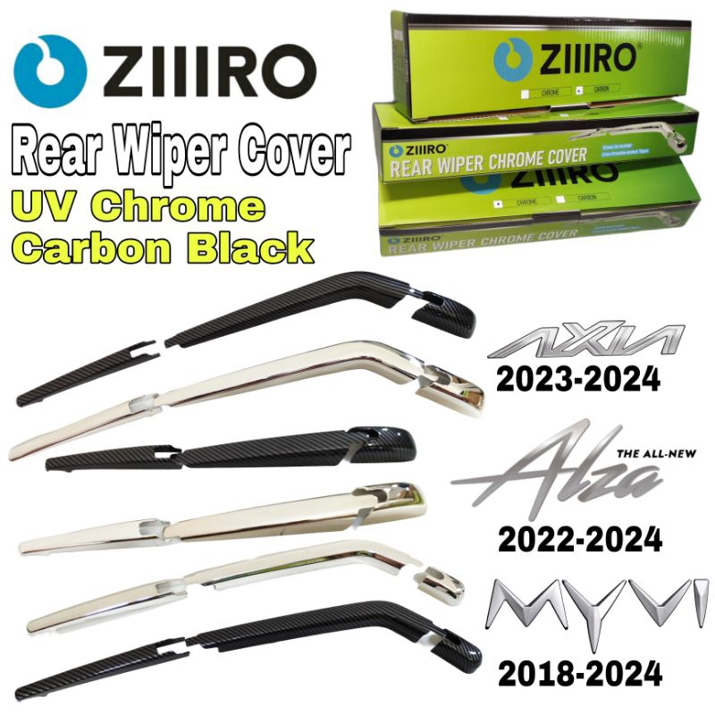 Perodua Myvi Wiper Chrome Cover 3D Carbon wiper arm cover high gloss ...