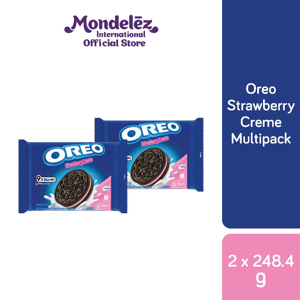 [Bundle of 2] Oreo Strawberry Sandwich Cookie Multipack (9x27.6g ...