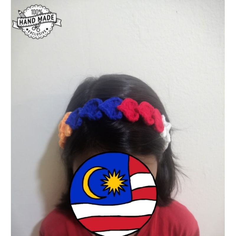 Headband Bendera Malaysia "Merdeka" Handmade Crochet | Shopee Malaysia