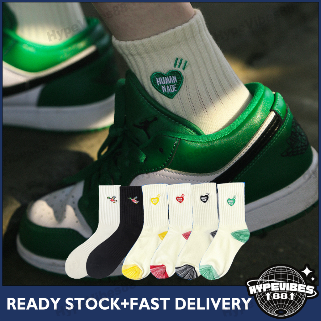 HypeVibes Embroidery Colour Heart Logo Socks Cotton Socks Hipster Socks ...