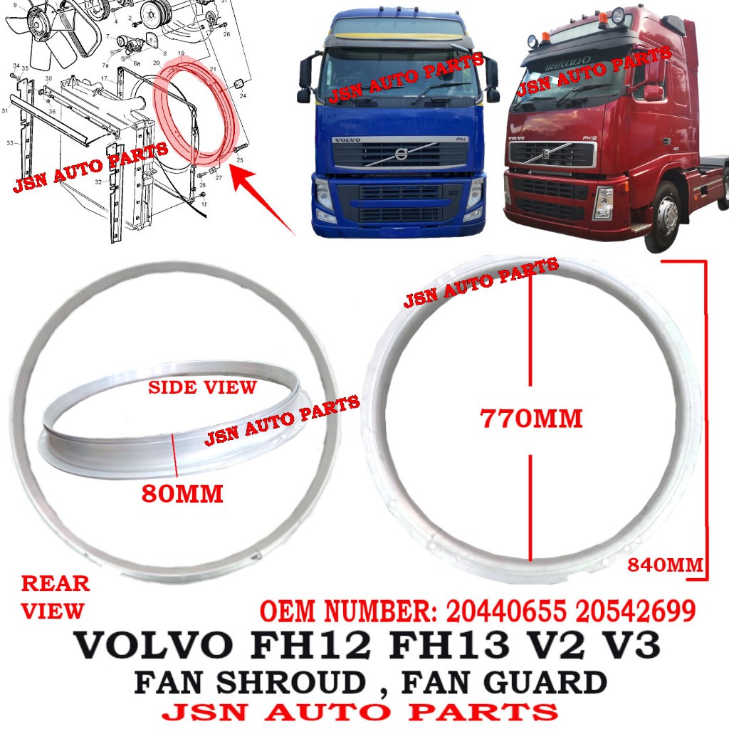 J03S14 FAN RING VOLVO FH12 FH13 V2 V3 LORRY TRUCK 20440655 20542699 ...